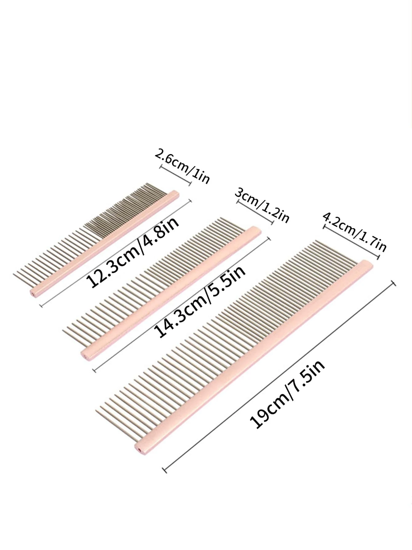 Stainless Steel Dog And Cat Comb With Rounded Teeth For Gentle Tangle ...