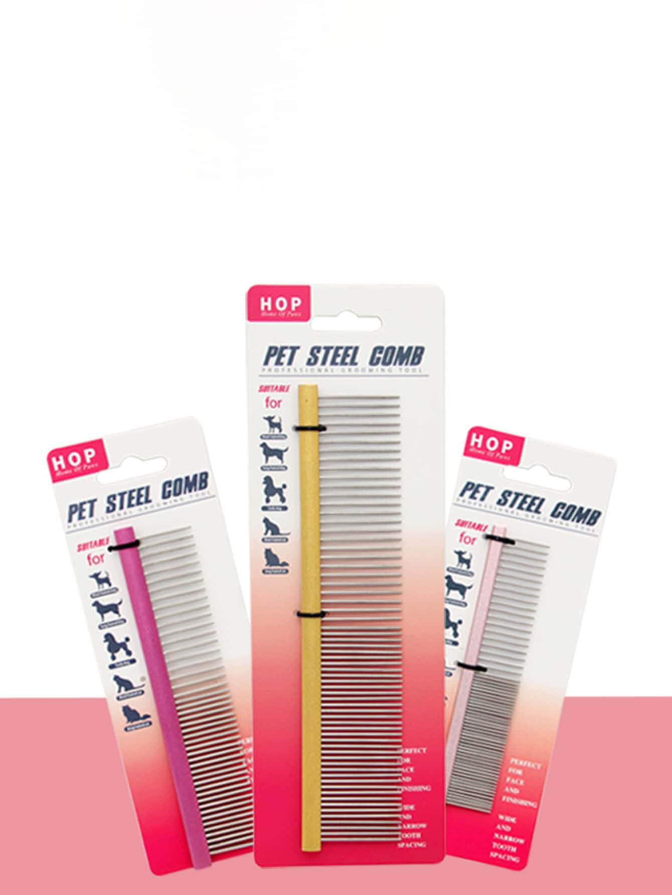 Stainless Steel Dog And Cat Comb With Rounded Teeth For Gentle Tangle ...