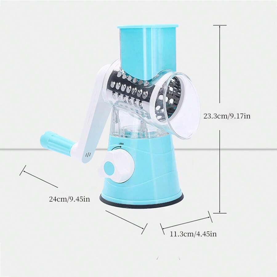 Manual Rotating Vegetable Slicer With Multi-Blade Cutter, Cheese Grater ...