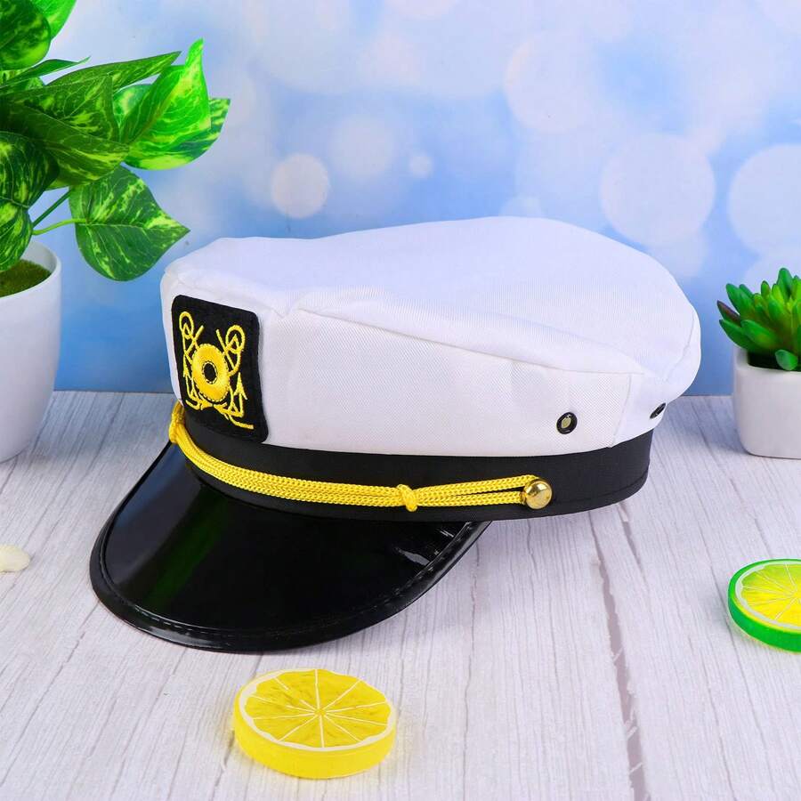 12 Pack Captain Hats Men Women Adjustable Sailor Hats For Boat Costume Cosplay Party Family ...