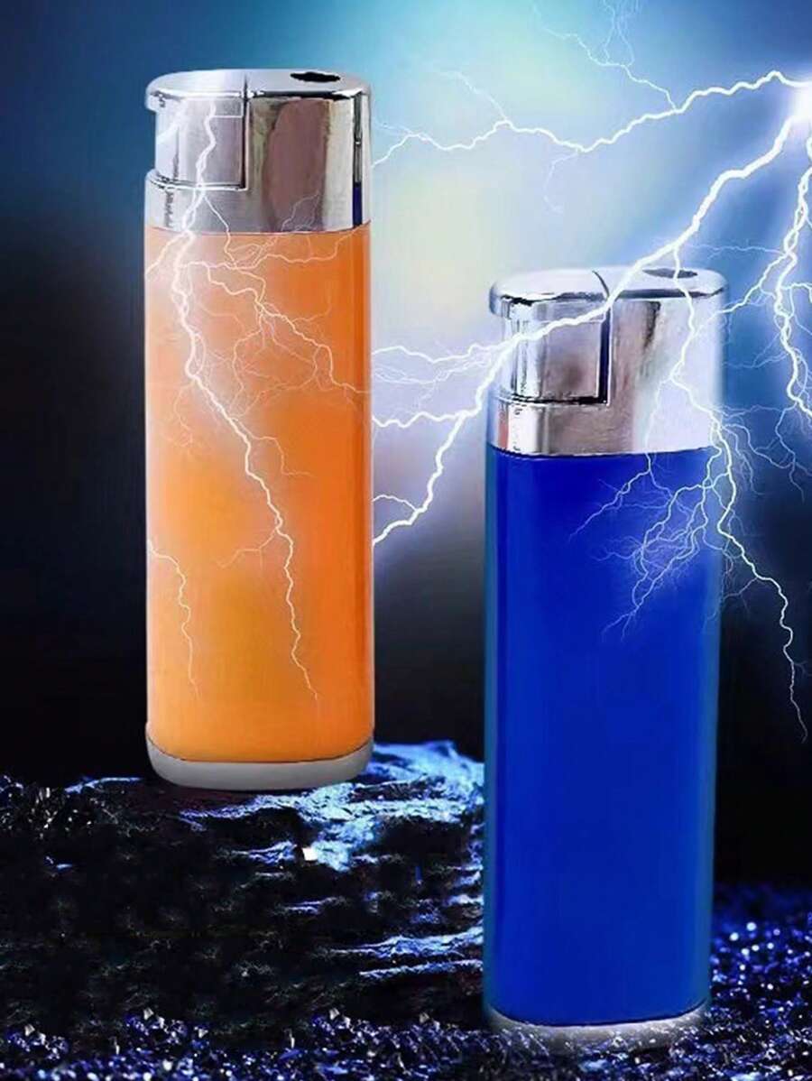 1pc Random Color Shocking Joke Trick Lighter, Novelty Electric Shock ...