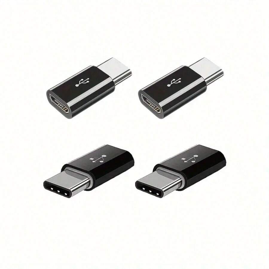マイクロUSB - USB-Cアダプター、オス - メス 変換コネクター、充電&データ同期対応、USB-C対応デバイス用 - ホワイト | SHEIN JAPAN
