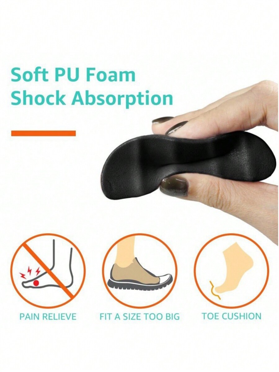 1 Pair Ladies PU Shoe Toe Inserts, Anti-Slip Anti-Chafing Shoe ...