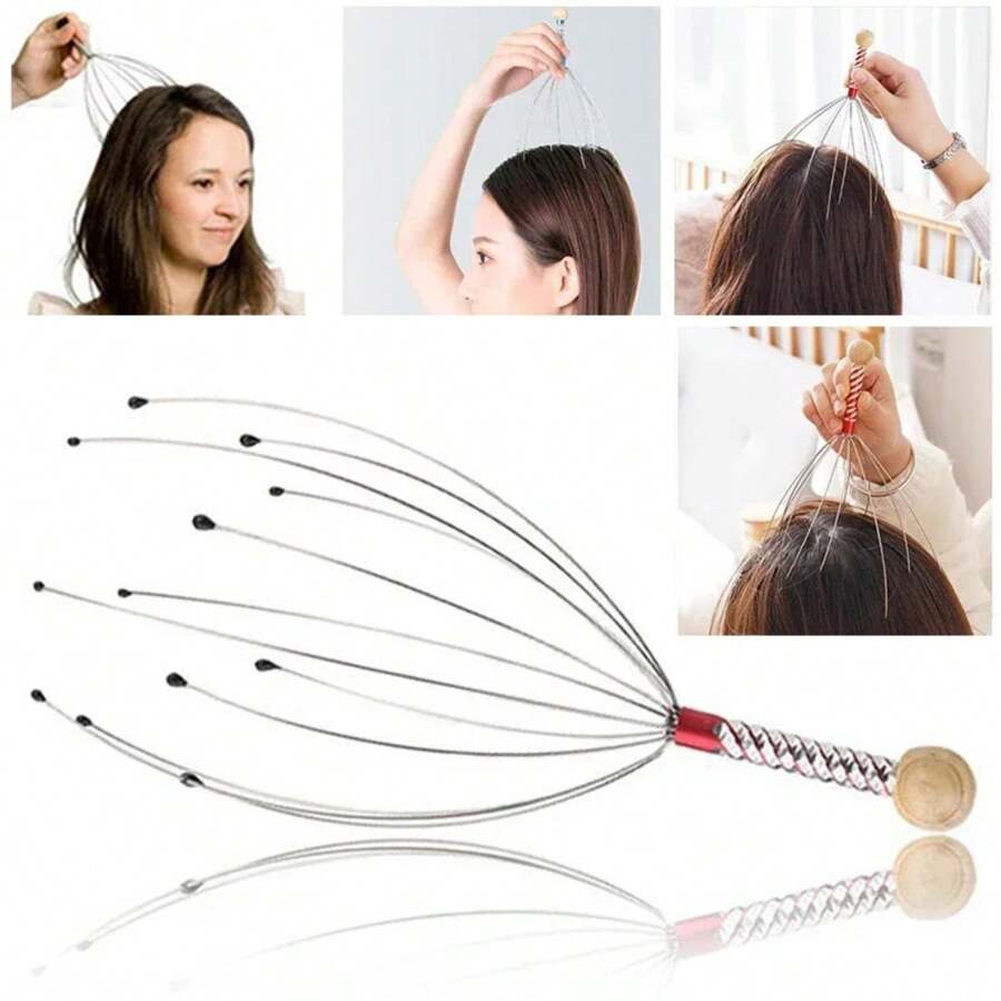 2pcs Head Massager Octopus Head Scratcher Scalp Massage Tool, Non ...