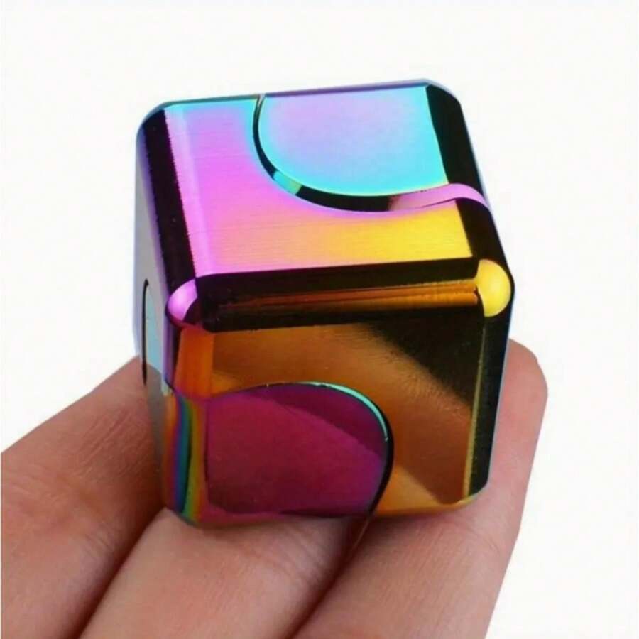 Metal Spinning Cube, Stress Relief Fidget Toy, High-Speed Bearing ...