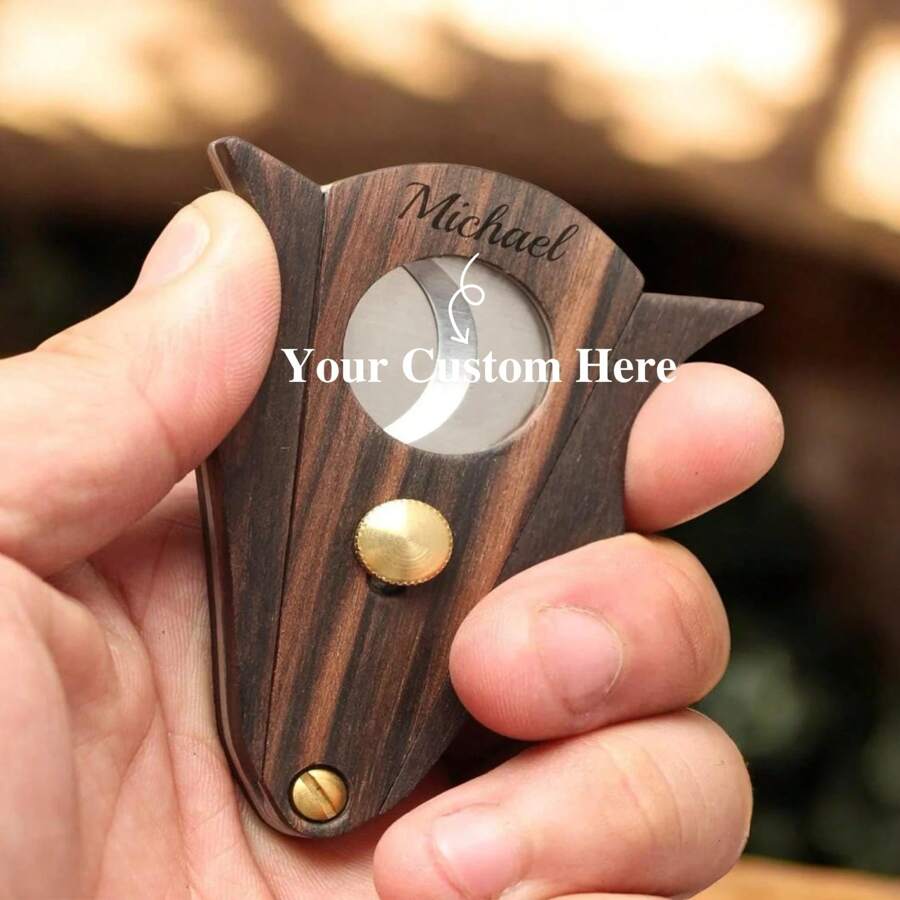 Personalized Cigar Cutter Custom Engraved Cigars Accessories Groomsmen ...