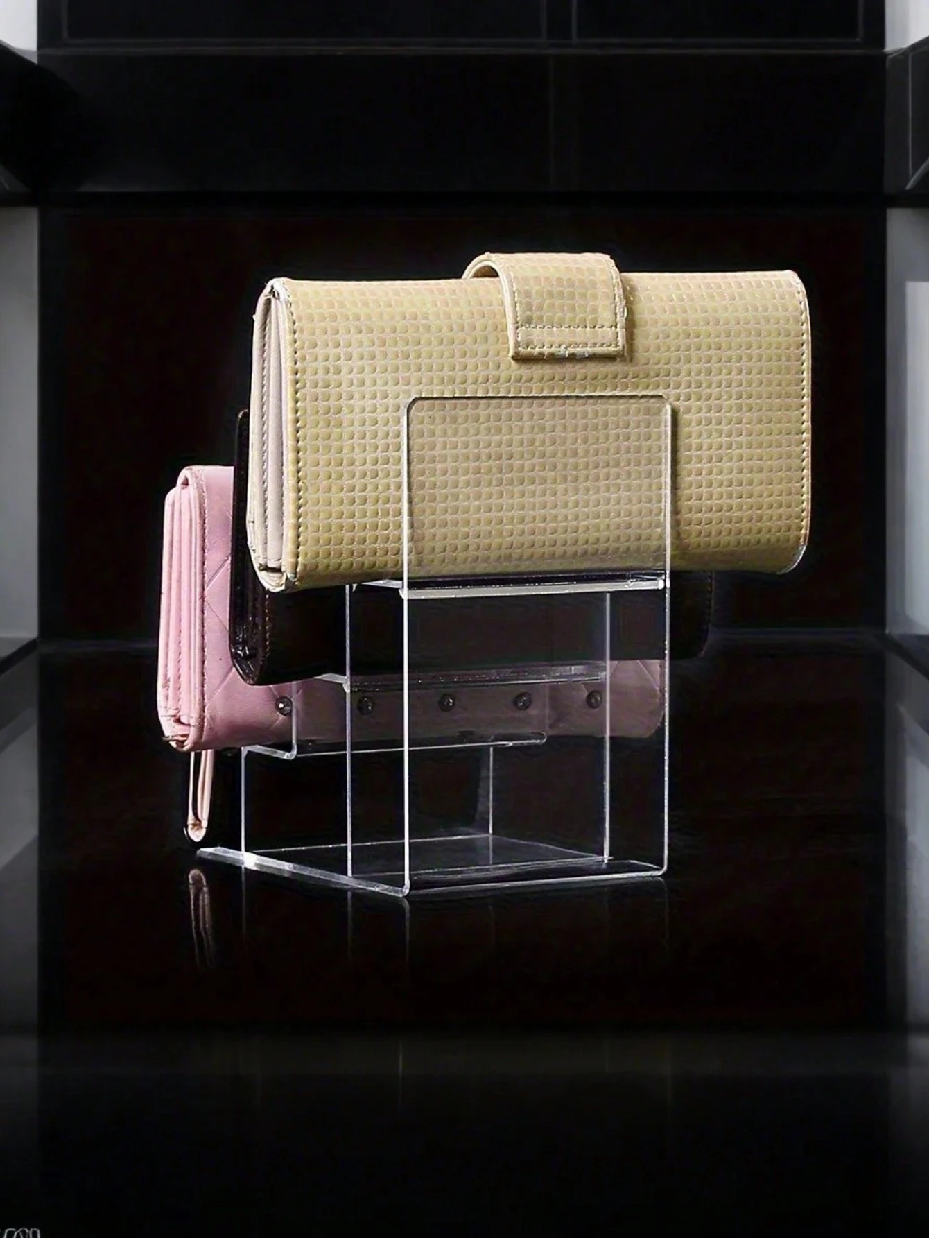 Multi-Layer Acrylic Display Rack, Transparent Acrylic Wallet Display ...