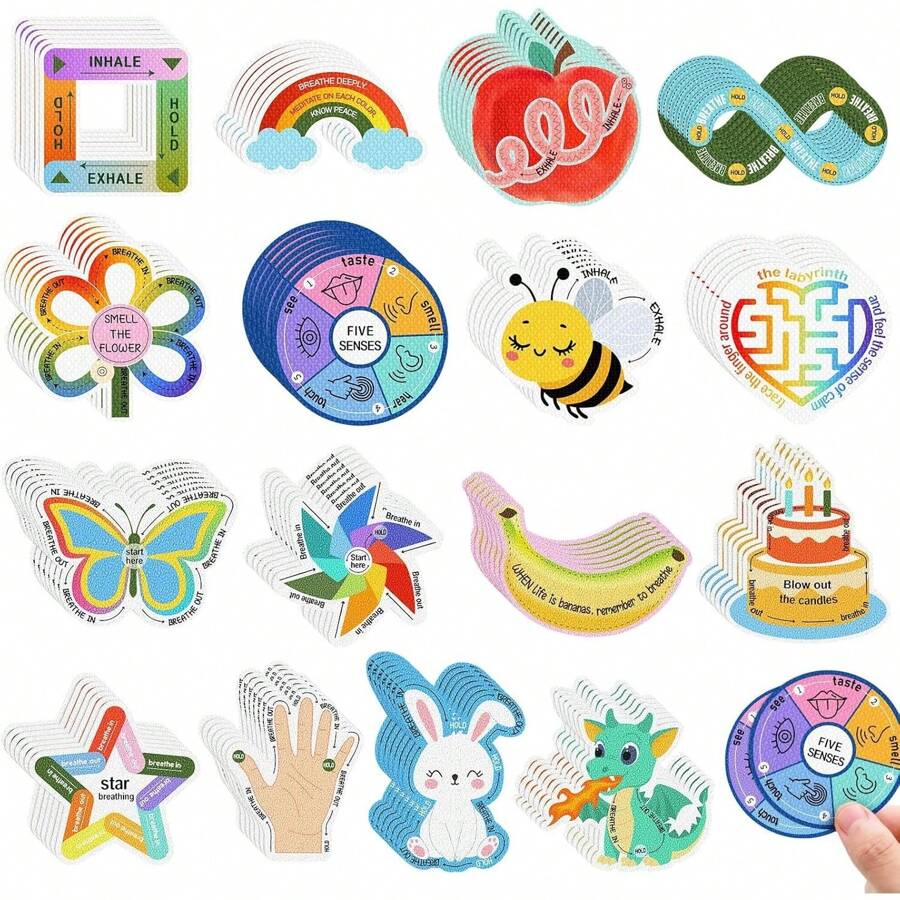 16pcs Waterproof Sensory Sticker Anxiety Sticker Sensory Items Relief ...