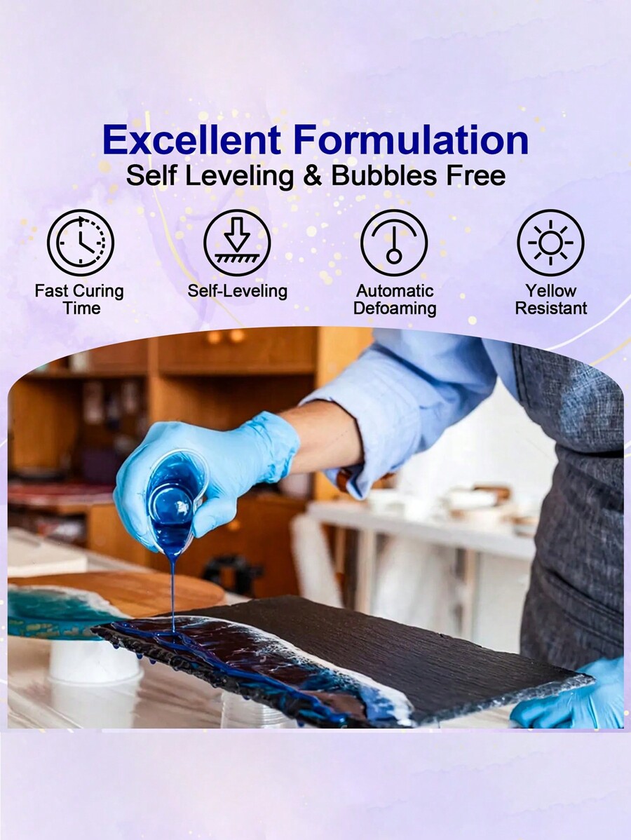 100g/200g Upgraded Clear UV Resin Kit, Low Odor Hard UV Curing Epoxy ...