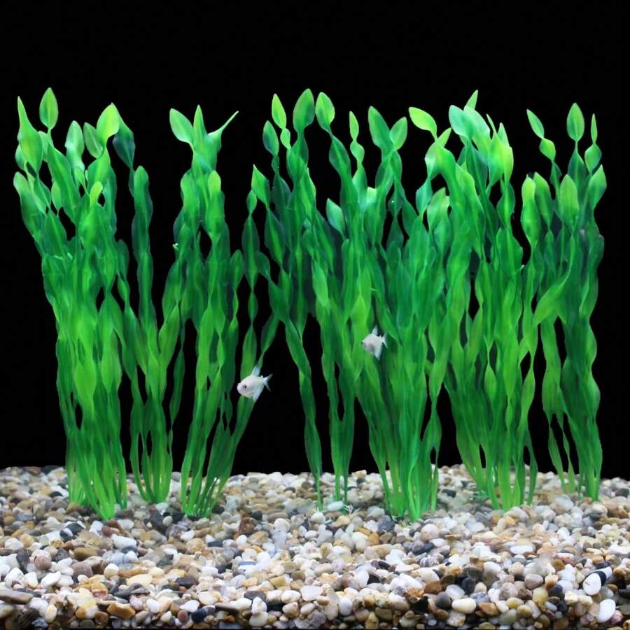 Aquarium Decor Artificial Plants, Fake Aquarium Plants, Plastic Seaweed ...