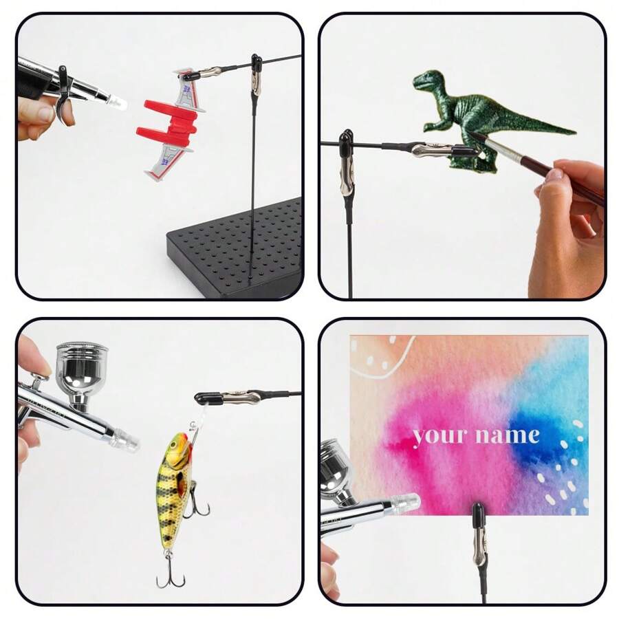 Model Painting Stand Base Holder With 20 Magnetic Alligator Clips ...