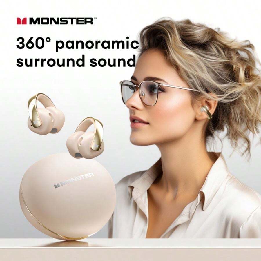 Monster Monster Airmars XKT30 OWS Casque sans fil Bluetooth V5.4 Clip d ...