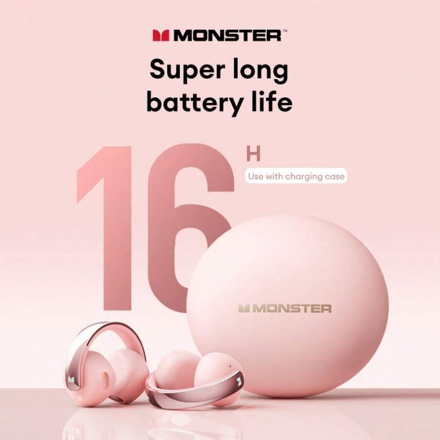 Monster Monster Airmars XKT30 OWS Casque sans fil Bluetooth V5.4 Clip d ...