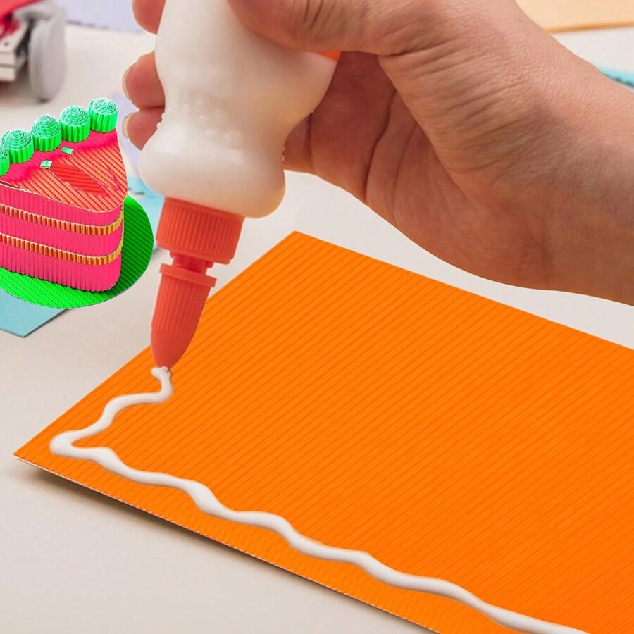 10 Sheets Of Colorful Corrugated Paper, Corrugated Cardboard In ...