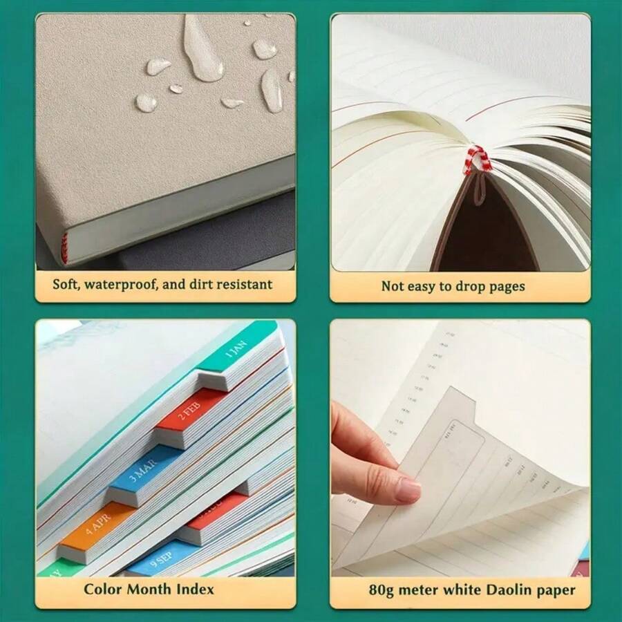 Minimalist Planner 2025 - A5 School & Work Notebook, 400 Pages Super ...