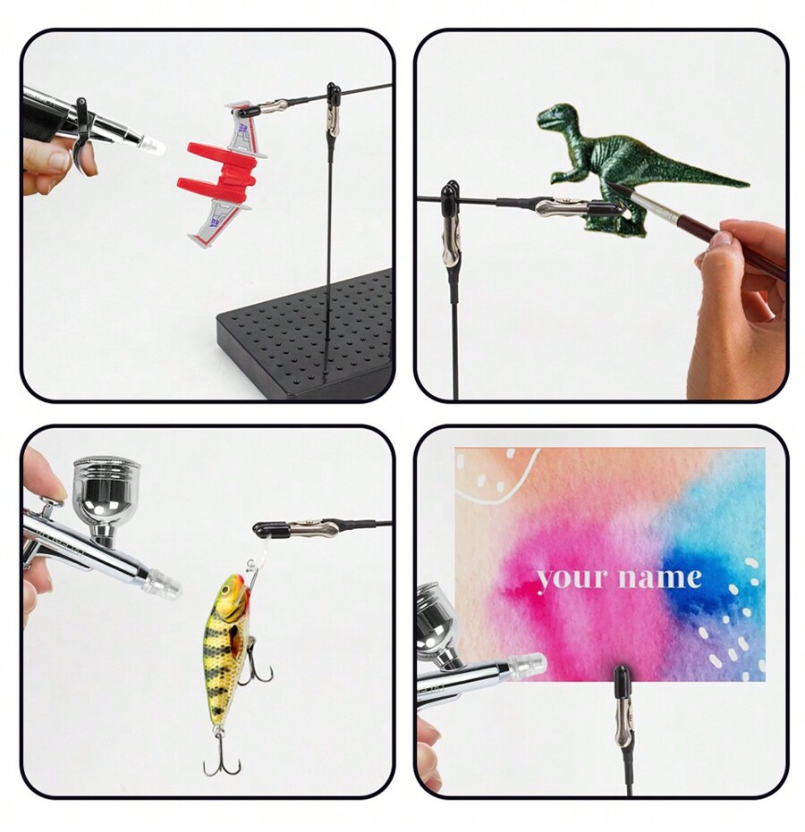 Model Painting Stand Base Holder With 20 Magnetic Alligator Clips ...