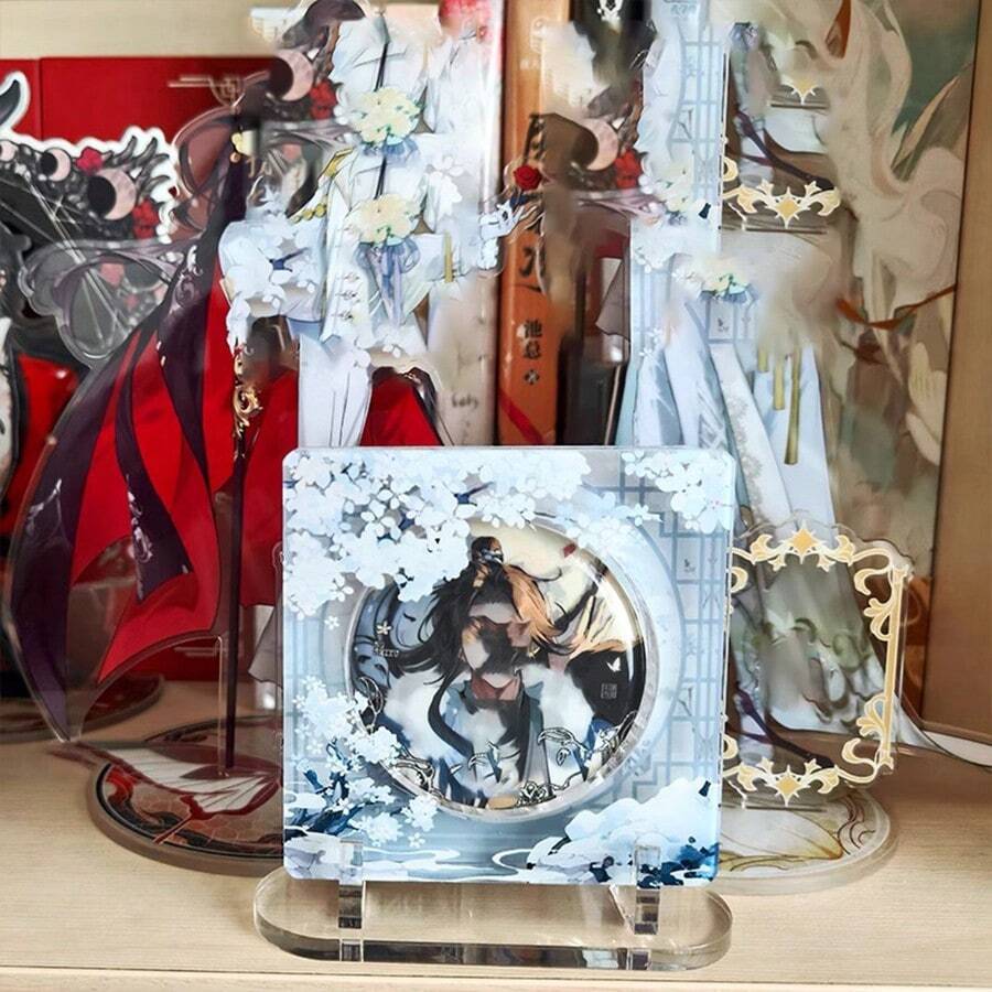 Acrylic Sucker Bracket Card Frame Base Sucker Mount Small Desktop Paper ...