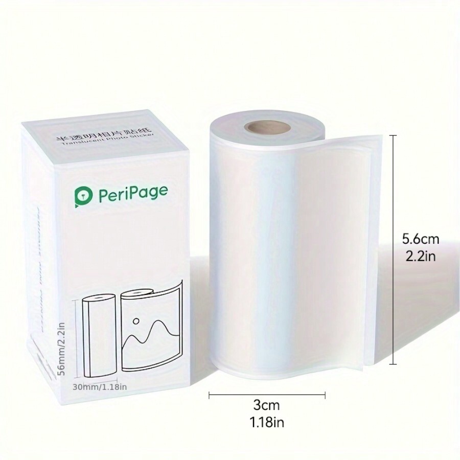 PeriPage PeriPage White Pastable Record Stickers Print Paper, Support ...