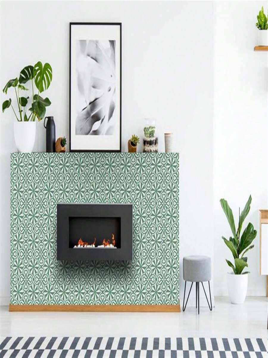 HomeRoots 400401 5 X 5 In. Glenda Sage Gray Removable Peel & Stick ...