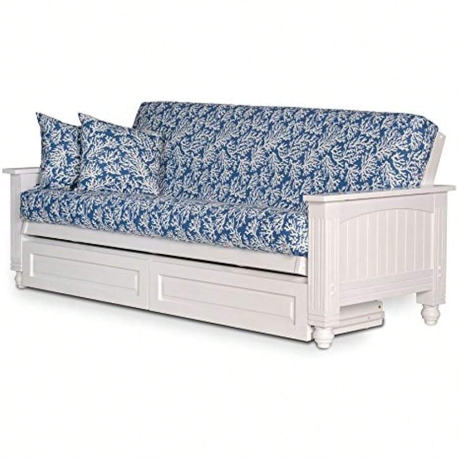 Cottage White Futon Frame With Storage Awers Queen Size | SHEIN USA