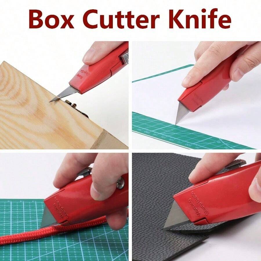 2 Packs Utility Knife Box Cutter Retractable Blade Heavy Duty Knives ...