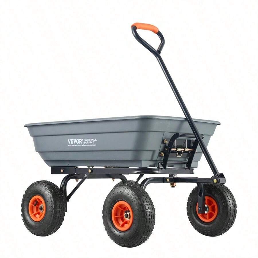 Gray Dump Truck Four-Wheel Hand Truck Pull Truck Folding Trolley ...