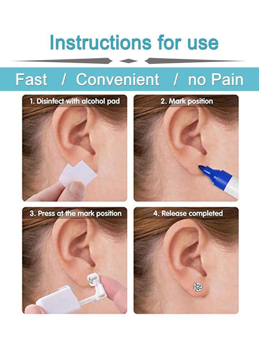 Ear And Nose Piercing Kit Ear Piercing Kit Nose Piercing Kit Nose Gun ...