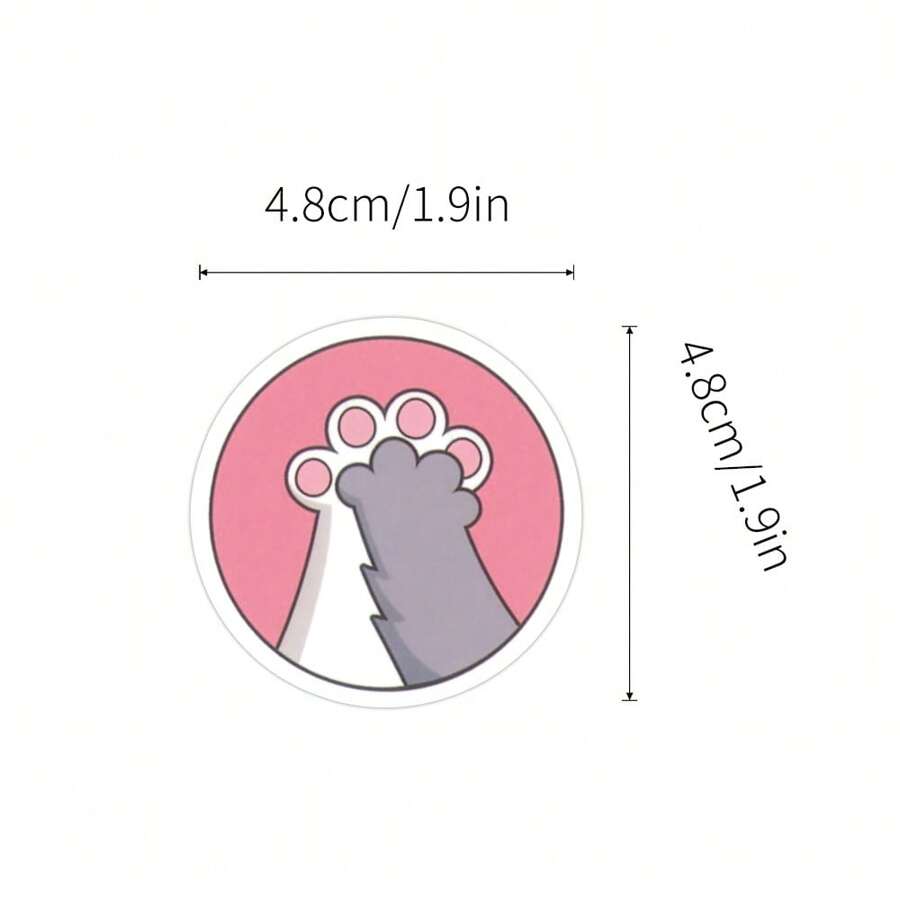 50PCS Cute Cat Paw Stickers |Vinyl Aesthetics Stickers For Scrapbook ...