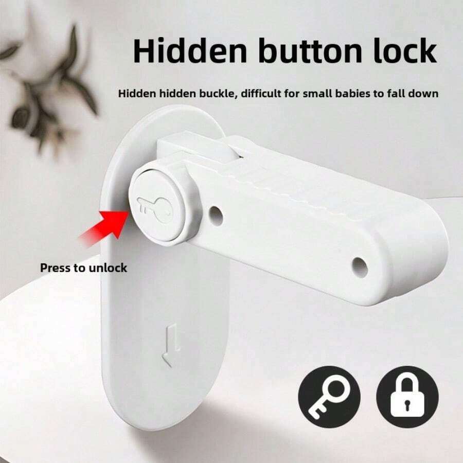 Child Door Knob Safety Lock, No Drill Fixed Lock, Baby & Pet Anti-Open ...