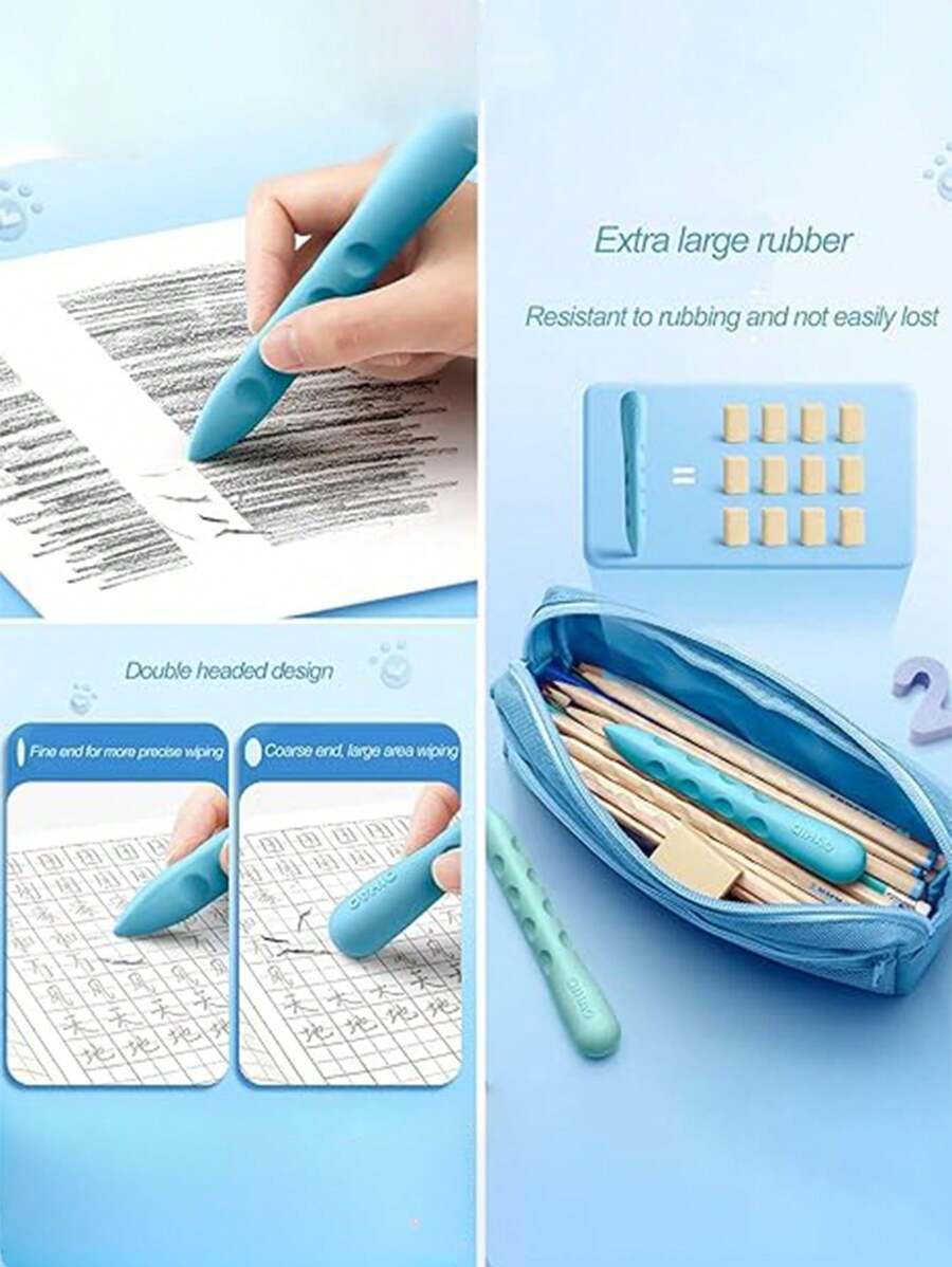 3pcs/6pcs Cute And Creative Hole-Shaped Erasers, Dust-Free And Residue ...