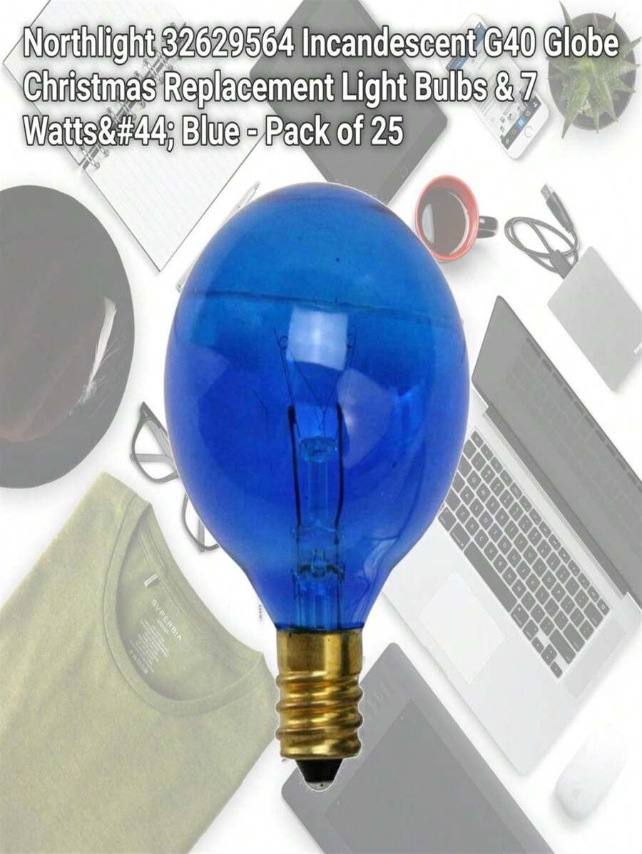 Northlight 32629564 Incandescent G40 Globe Christmas Replacement Light ...