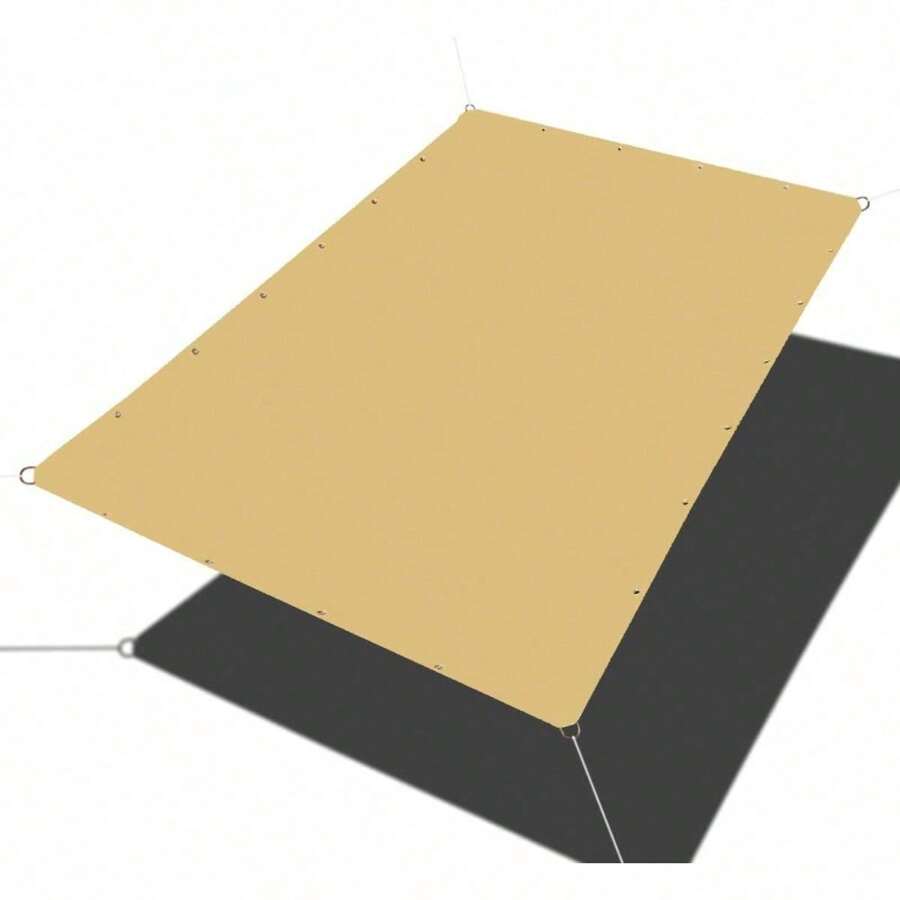 Waterproof Rectangle Sun Shade Sail Straight Edge Canopy Cover With ...