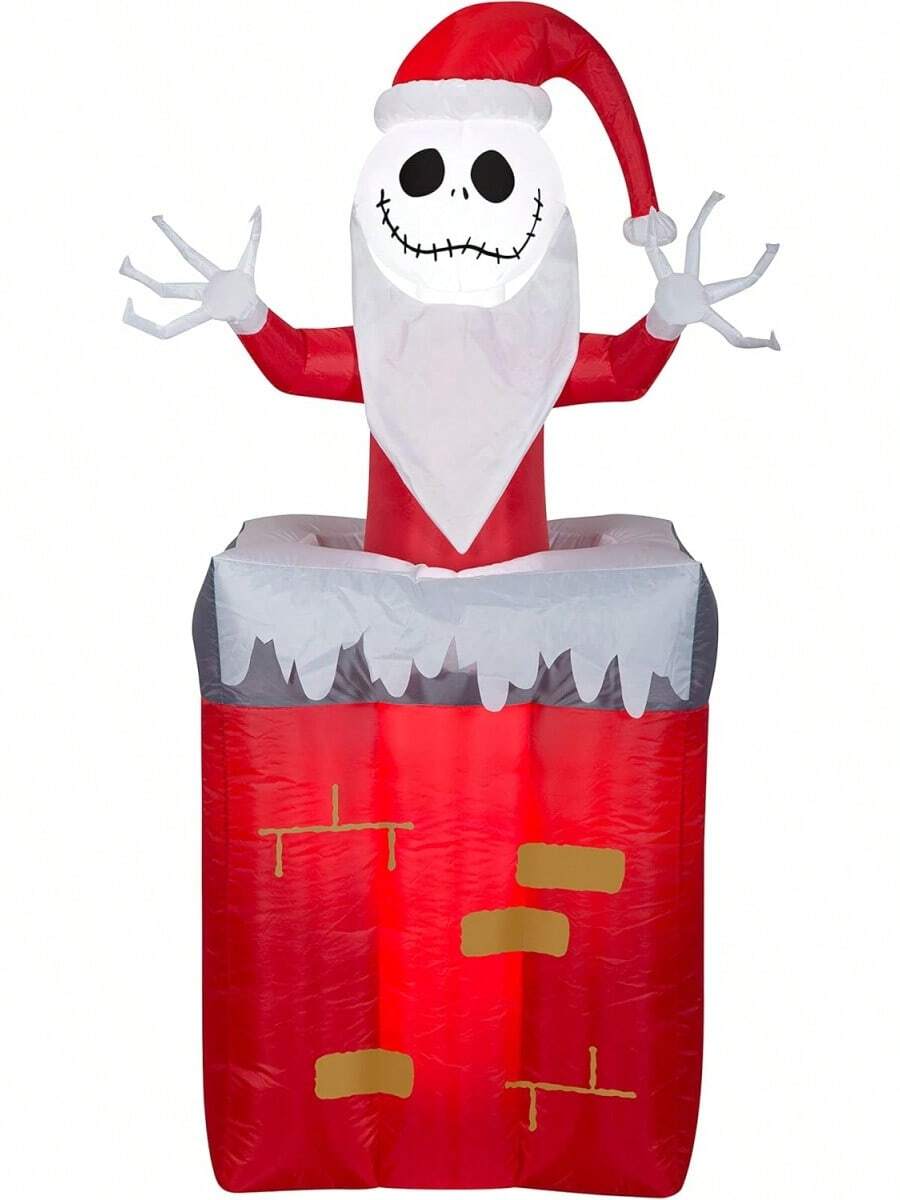 Gemmy Animated Christmas Airblown Inflatable Inflatable In Chimney, Red ...