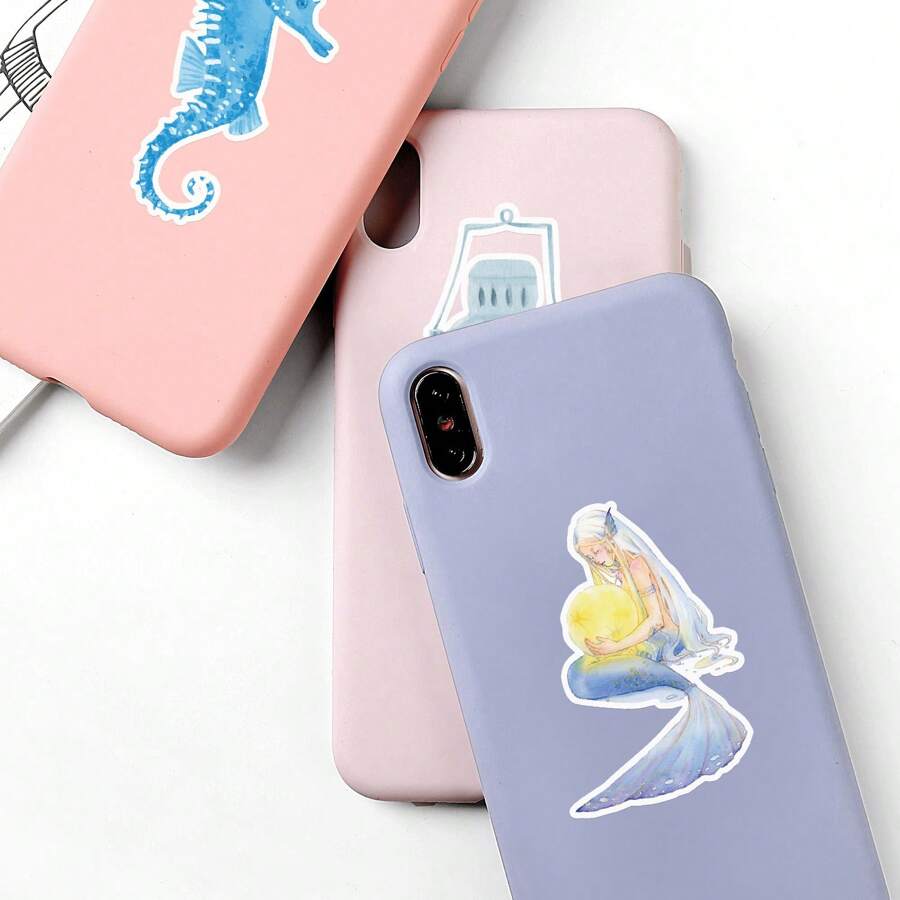 50Pcs Ocean Theme Stickers For Mobile Phones Computers Refrigerators ...