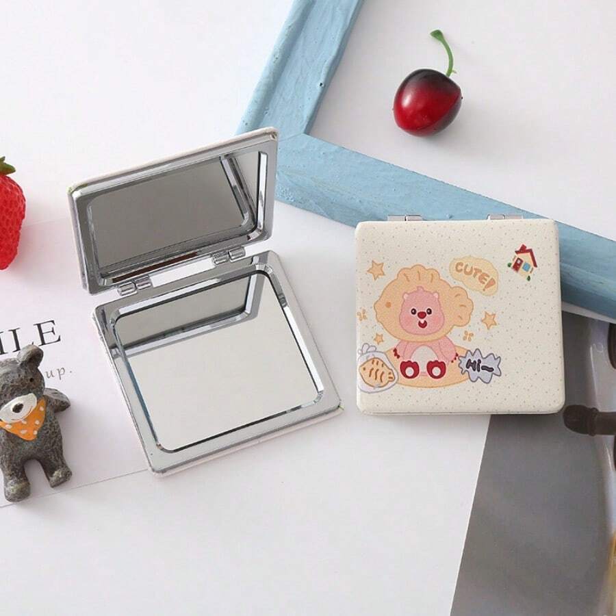 Cute Little Beaver Peripheral Handheld Makeup Mirror, Portable Glass ...
