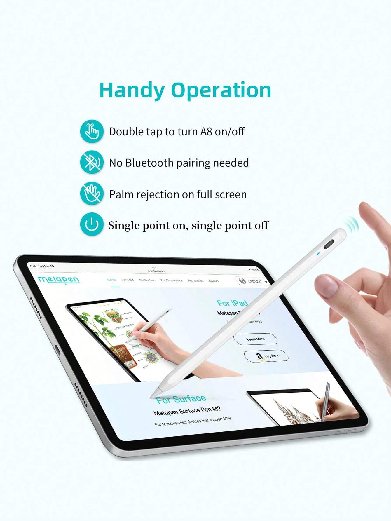 The Stylus Pen Compatible With Ipad Pencil 2018-2024pro Mini, And The ...