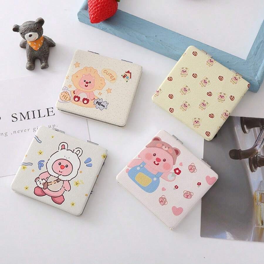 Cute Little Beaver Peripheral Handheld Makeup Mirror, Portable Glass ...