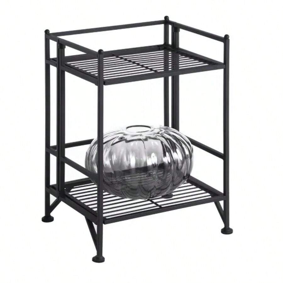 Efficient Use Of Space 20.25-Inch 2-Layer Folding Metal Rack, Stackable ...