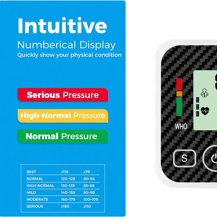 Portable Arm Blood Pressure Monitor Pressure Sensor Monitor BP ...