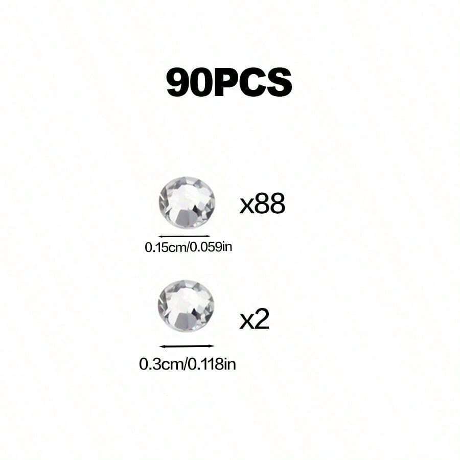 90pcs/Set Luxury DIY Tooth Decor Kit, Elegant Sparkling Rhinestone ...