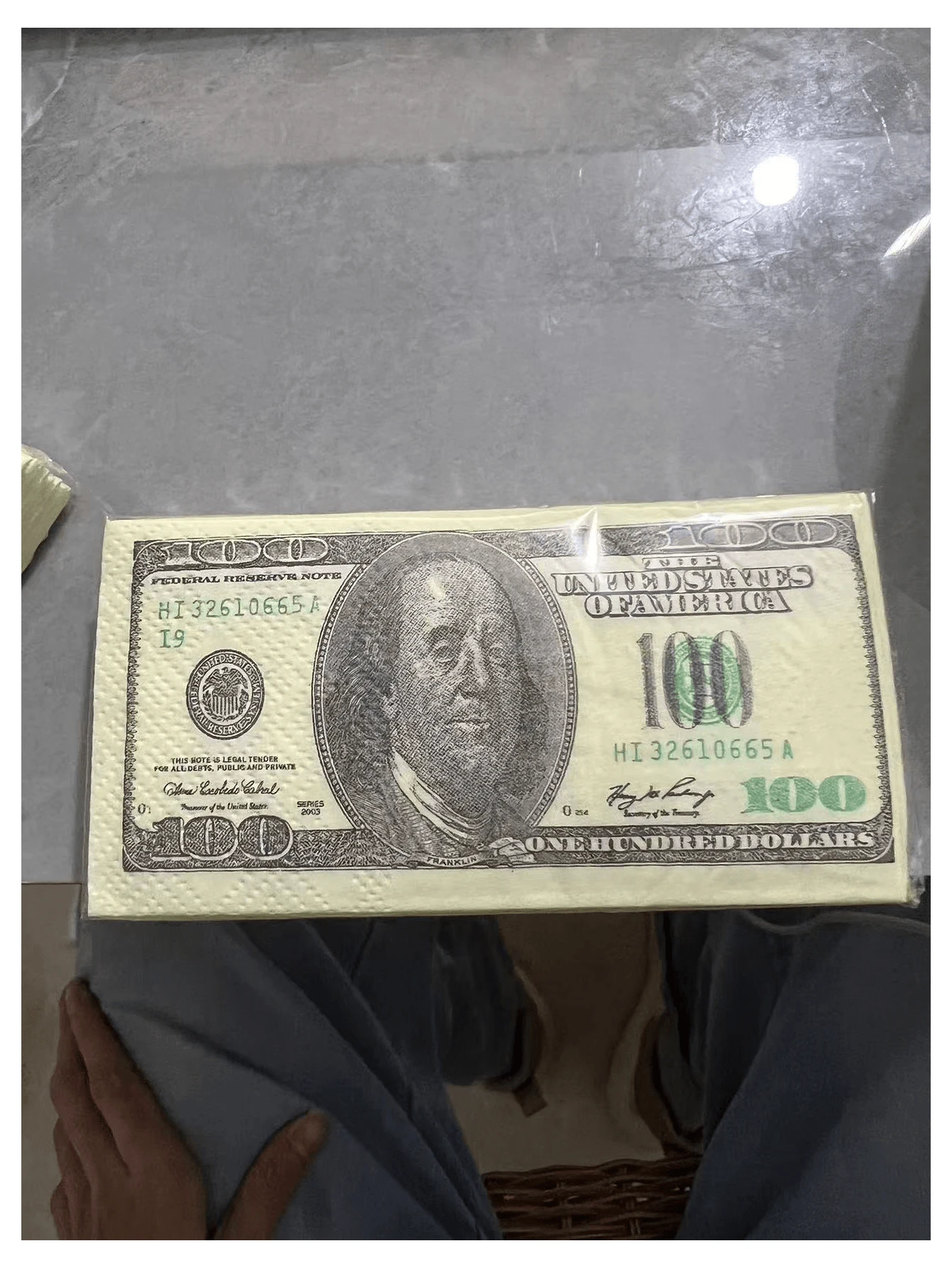 Creative Fake US Dollar Bill Printed Paper Napkins, Wood Pulp ...