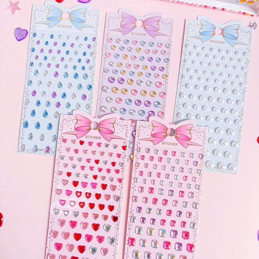 Diamond Art Sticker DIY Crystal Stickers Girls' Makeup Decor Handmade ...