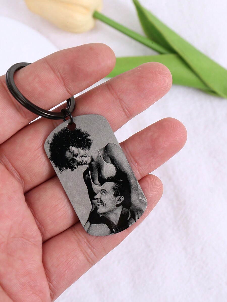 DIY Stainless Steel Laser Engraved Keychain, Suitable For All Seasons ...