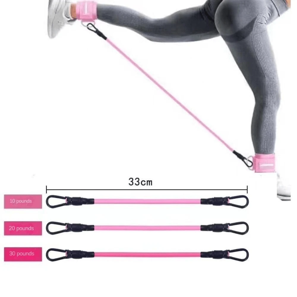 1pc Adjustable Resistance Band With Dual D-Rings, Gym Leg Strength ...