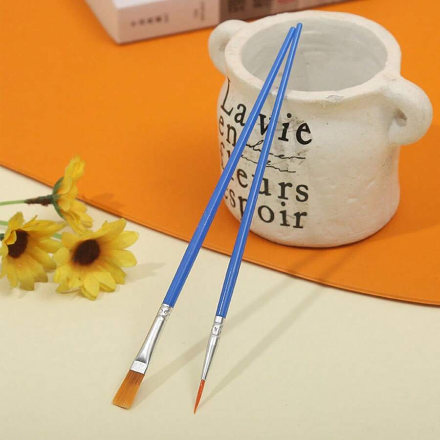 1pcPaintbrushes, Flat Head Brushes, Digital Oil Paintings, Children's ...