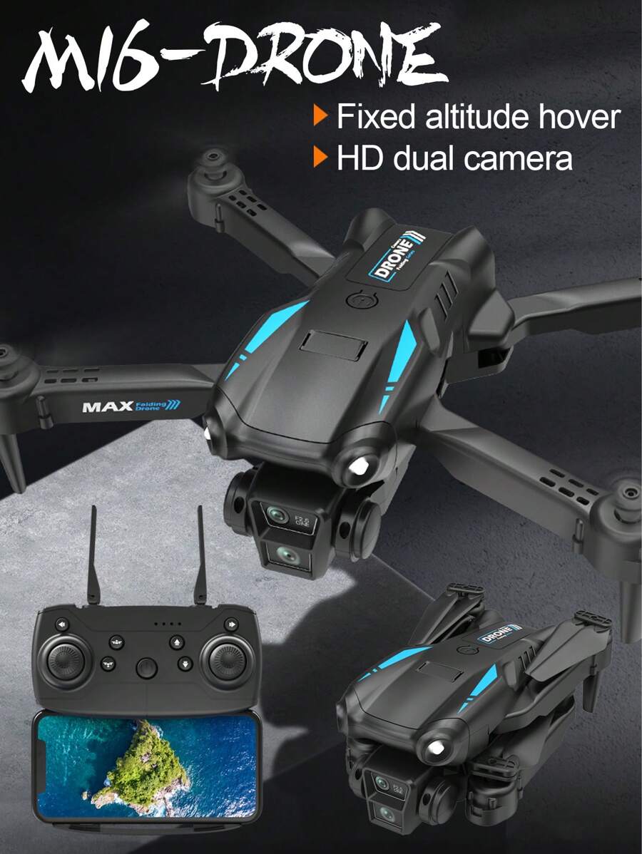 M16, Drone, Intelligent Obstacle Avoidance, Optical Flow Hovering, Dual ...