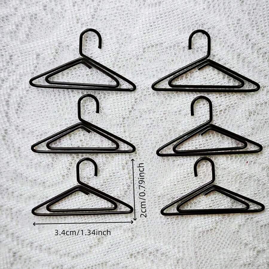 15pcs Black Mini Hanger Paper Clips, Creative Clothes Hanger Paper ...