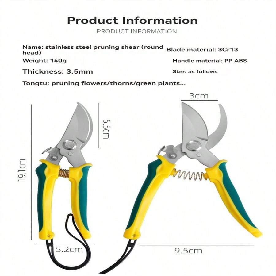 Strong Pruning Scissors, Outdoor Garden Gardening Scissors, Stainless ...