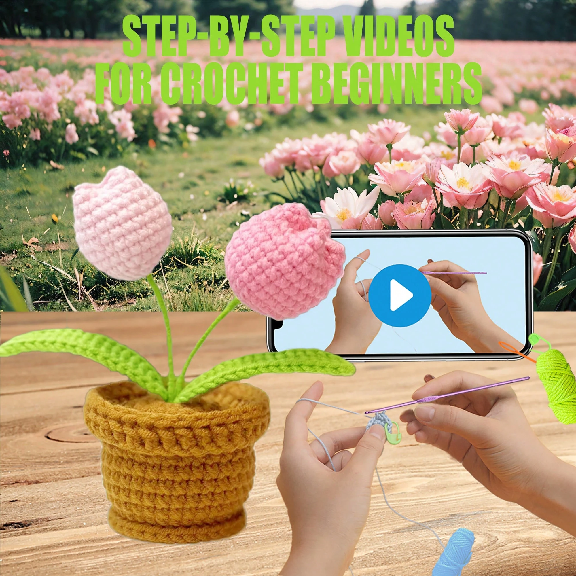 Kit de materiales de ganchillo DIY adecuado para principiantes nuevos ...