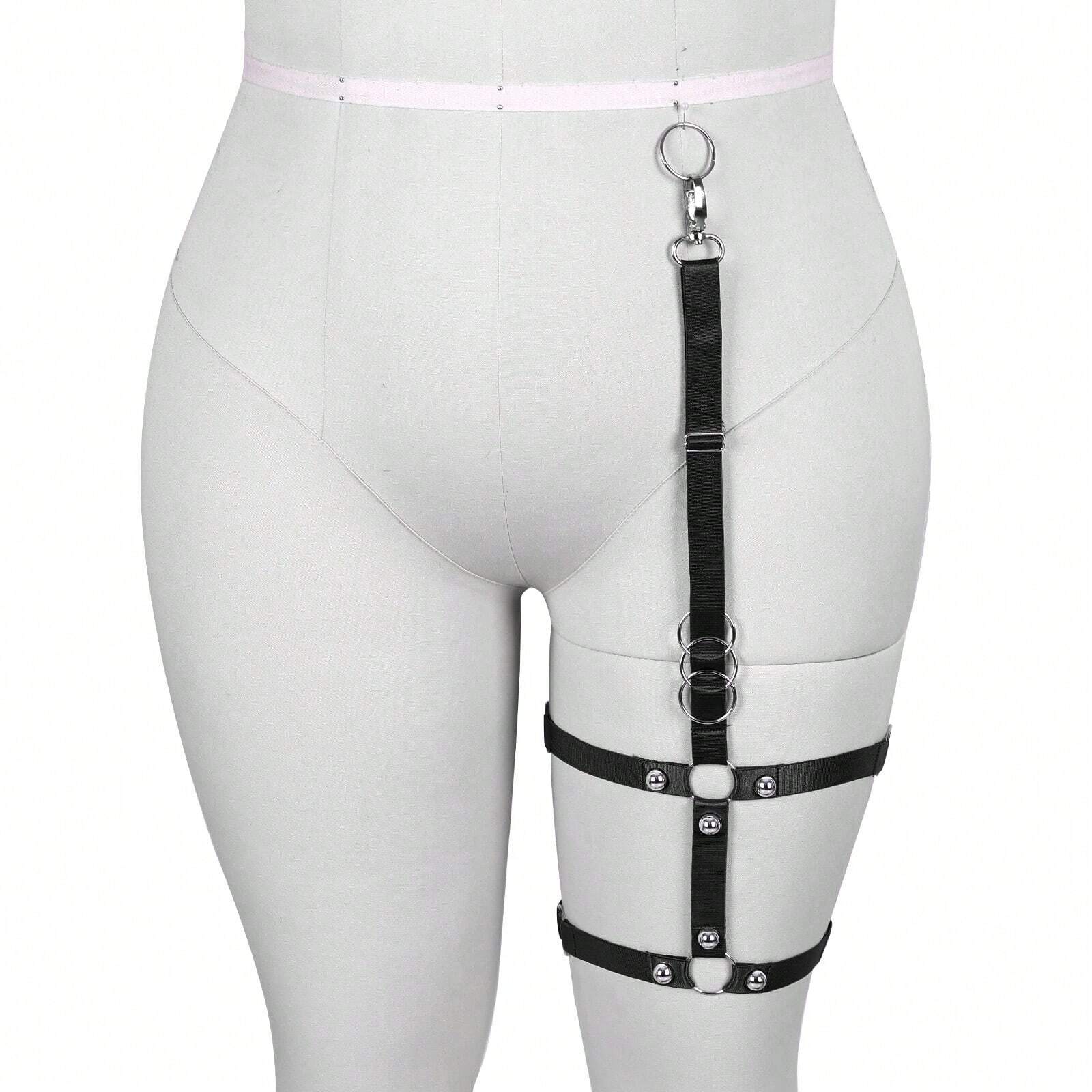 Cinturón ajustable de talle y pierna con estilo punk y plus size para ...